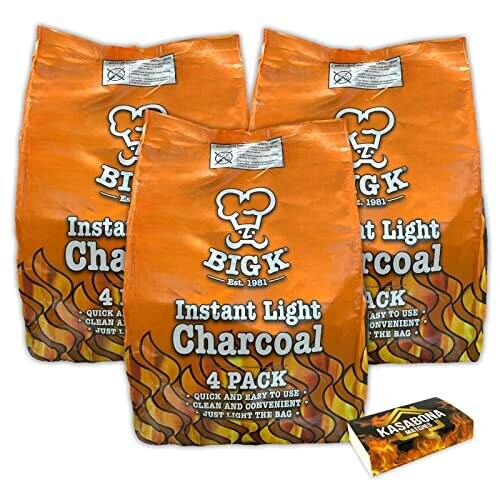 Big K Instant Light Lumpwood Charcoal Instant Lighting BBQ Barbeques ...