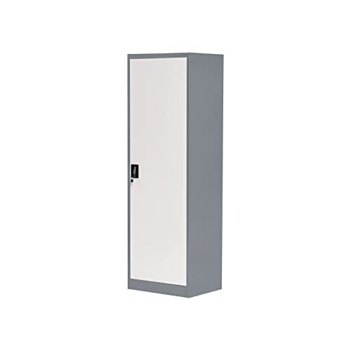 Metal Office Cabinet, Tall Narrow Steel Lockable Utility Storage ...