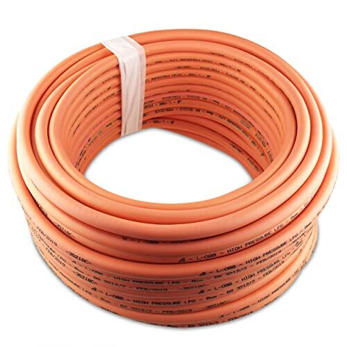 Gas Hose â Premium Gas Pipe Hose with 2 Hose Clips â 4m Hose for ...