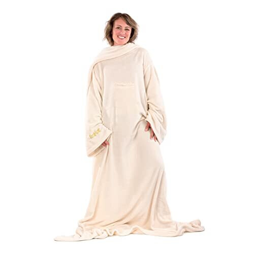 Snug Rug Cream DELUXE Blanket With Sleeves GENUINE SnugRug Sleeved ...