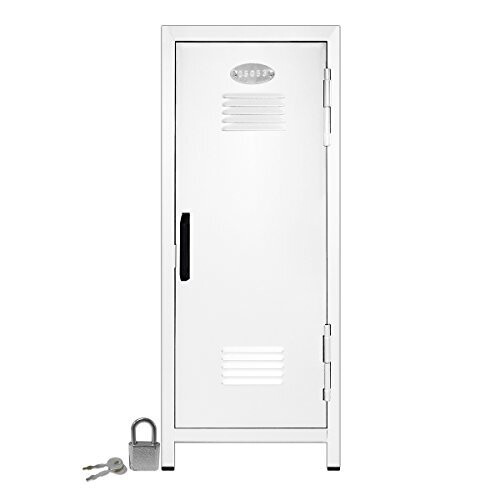 Mini Locker with Lock and Key White -10.75 Tall by Mini Lockers by ...