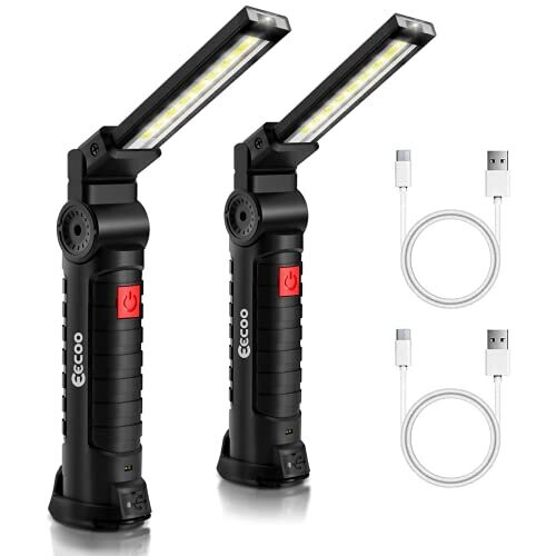 LED Inspection Lamps Rechargeable COB Work Lights with 5 Light Modes ...