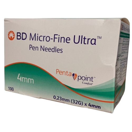 Microfine Insulin Needles BD Ultra 4mm 32 Guage Pen Injection 100 ...