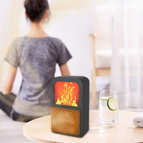 UK Plug In Wall Heater Mini Electric Fan 900W Space Warmer with Remote ...