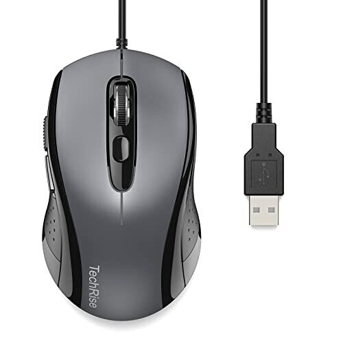 Wired Mouse USB 3.0, TechRise Mice Wired Optical USB Computer Mouse ...