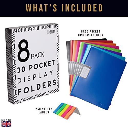 Ziffs Office 8 x 30 Pocket A4 Display Folders - A4 Display Folders with ... Ziffs Office 8 x 30 Pocket A4 Display Folders - A4 Display Folders with ...