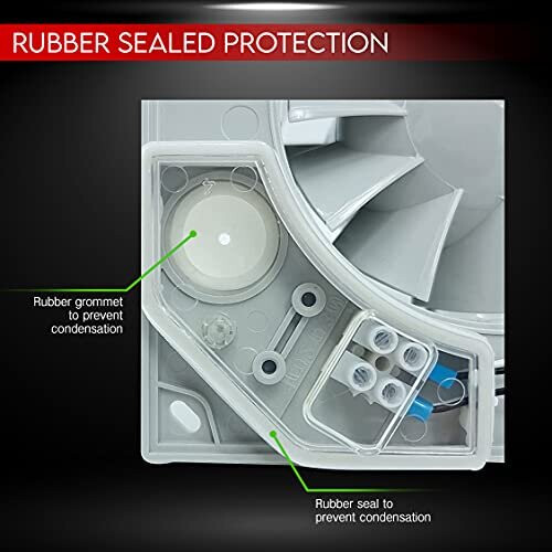 100mm Environment friendly Black Quiet Powerful Bathroom Kitchen ...