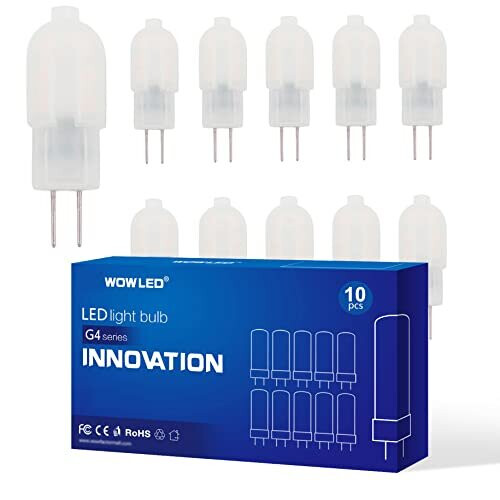 WOWLED 10 Pcs G4 2W LED Capsule Light Bulb Replace 20W Halogen Bulb ...
