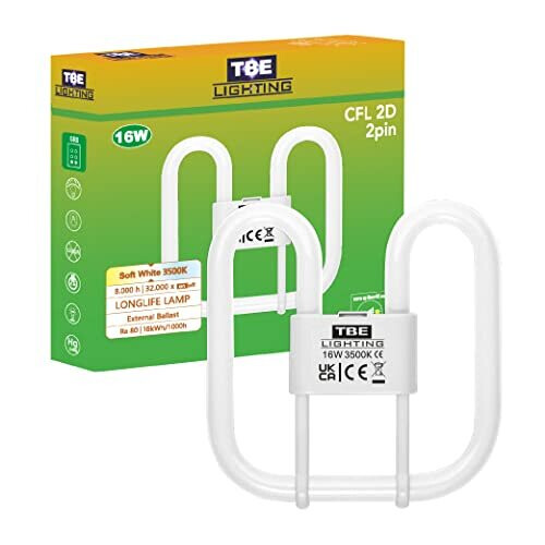 TBE Lighting 16w 2D 2-PIN CFL Energy Saving Lamps - DD Fluorescent ...