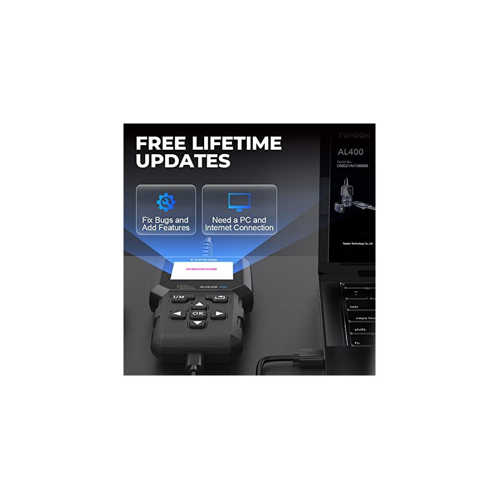 OBD2 Code Reader TOPDON AL400 OBD Scanner, Car Fault Diagnostic Tool ...