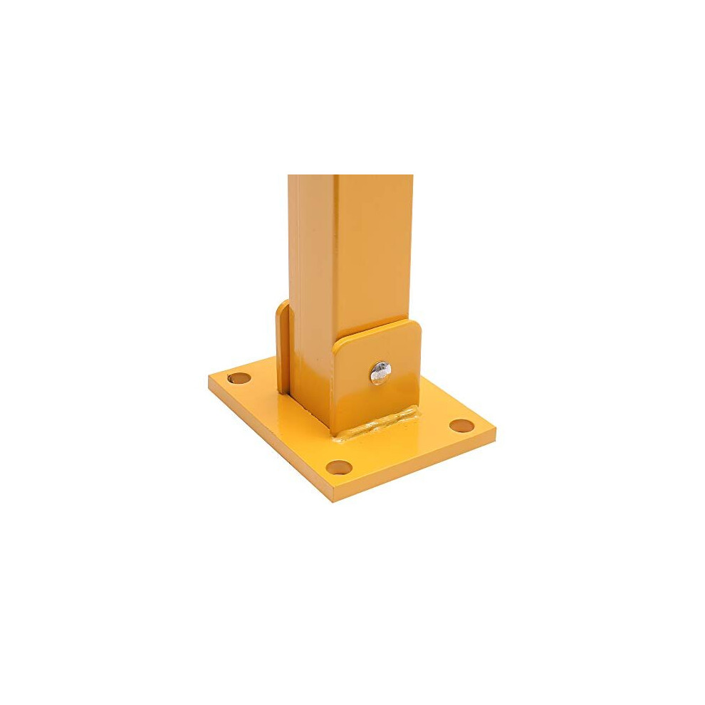 TOPWAY Car Parking Space Lock Bollard, Yellow and Balck Lockable Fold ...