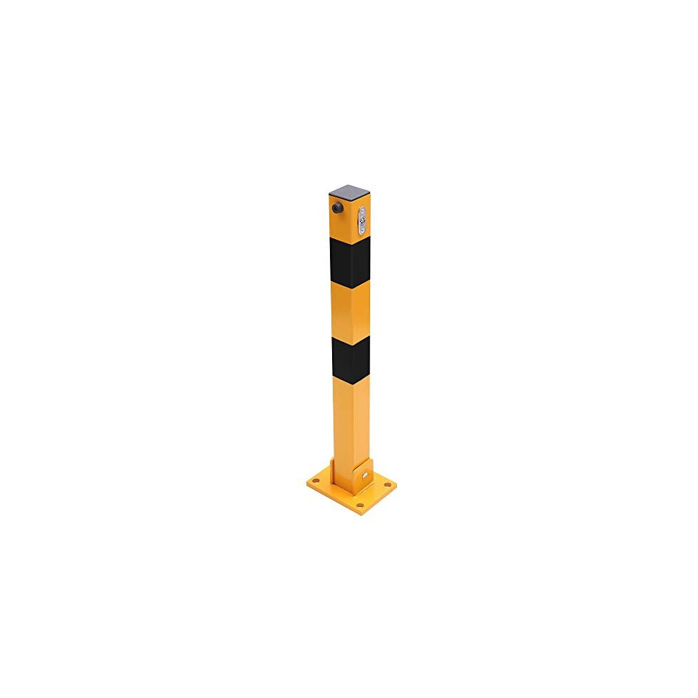 TOPWAY Car Parking Space Lock Bollard, Yellow and Balck Lockable Fold ...