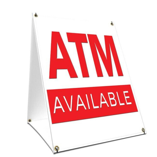 18 x 24 in. A-Frame Sidewalk ATM Sign with Graphics On Each Side on OnBuy