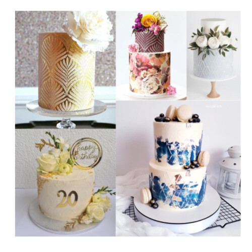 2x Cake Decorating Tool Wheat Spike Pattern Cake Stencil Lace Cake ...