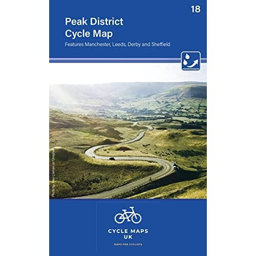 Peak District Cycle Map 18: Features Manchester, Leeds, - UK, Cycle ...