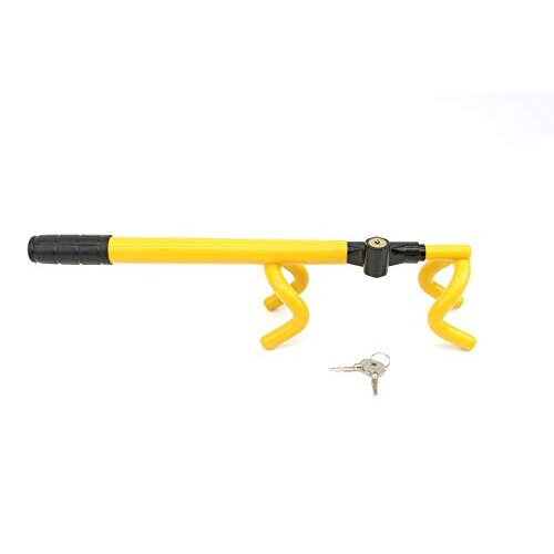 Streetwize SWDH Double Hook Steering Wheel Lock - Yellow, Heavy Duty ...