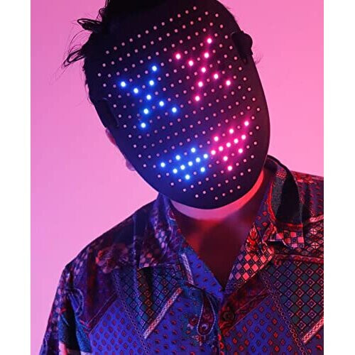 MOYACA Led Mask with Gesture Sensing, LED Lighted Face Transforming ...