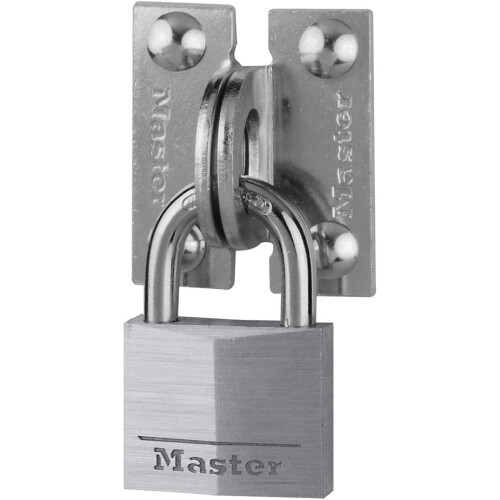 Master Lock 914060REURD Pack of Angled Padlock Eyes and Keyed Padlock ...