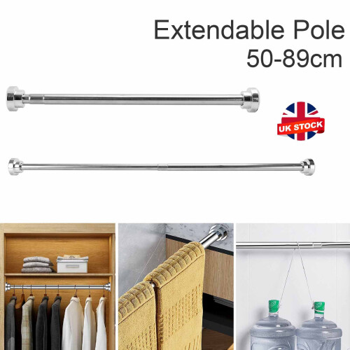 Extendable Telescopic Shower Curtain Rail Window 55cm on OnBuy