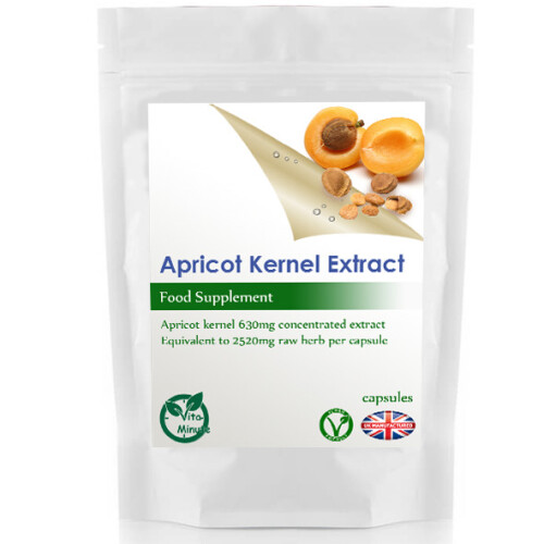 Apricot Kernels Extract 120 Capsules 2520mg | Natural B17 (Amygdalin ...