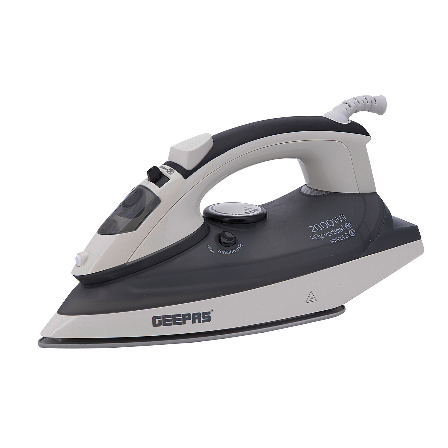 Geepas 2400W Steam Iron 2 in 1 Dry & Steam Iron with Ceramic Soleplate ...