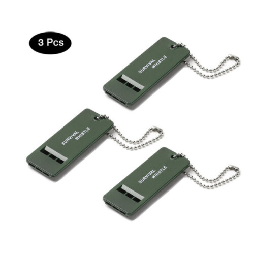 3x Camping High Decibel Whistle Safety Tool Military Tactical SOS ...
