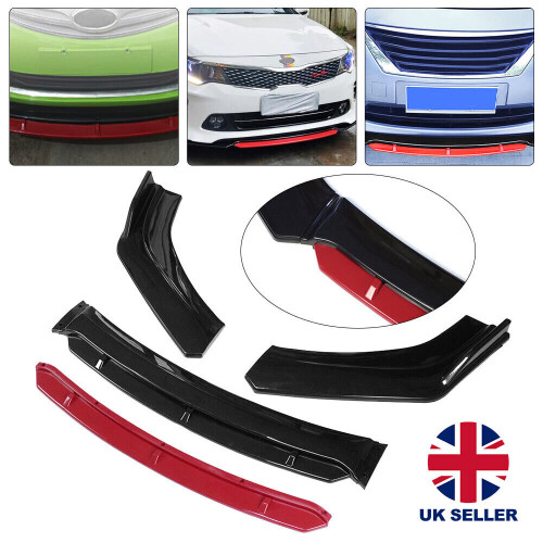 Universal Car Front Bumper Lip Body Splitter Kit Spoiler Chin Black New ...