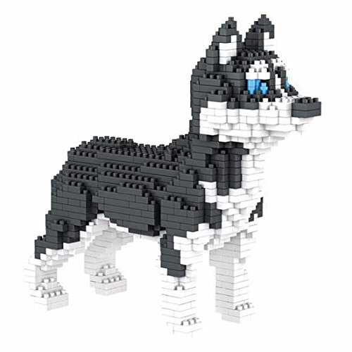 Atomic Building Siberian Husky dog. Figure to assemble with nanoblocks. 950 pieces. on OnBuy