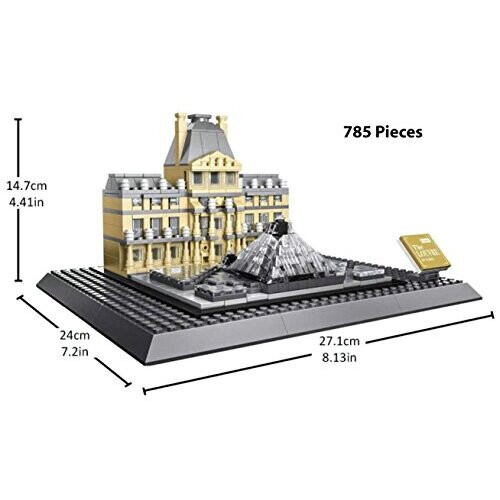 Wange Louvre Museum of Paris. Architecture building bricks set. on OnBuy