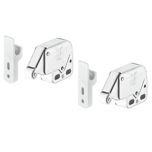 Hafele Mini Latch Automatic Spring Catch Nickel Plated (2 Pack) on OnBuy