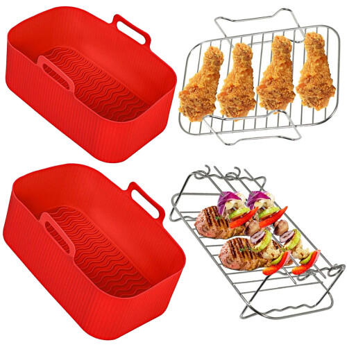 Basket Racks for NINJA Air Fryer Foodi AF300 AF400 Drawer Liner Shelf ...