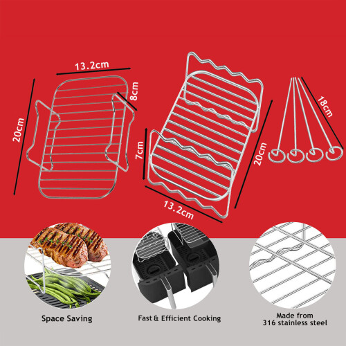 Basket Racks for NINJA Air Fryer Foodi AF300 AF400 Drawer Liner Shelf ...