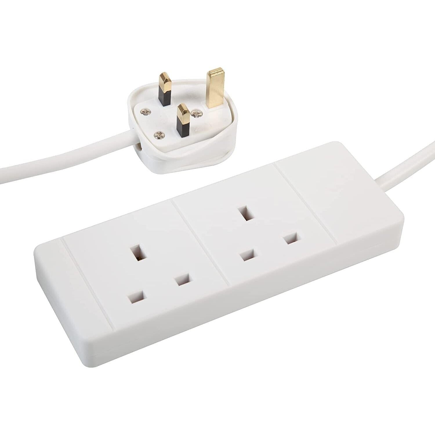MantraRaj 2 Gang 5M Extension Socket Lead White 5 Meter 2-Way Extension ...