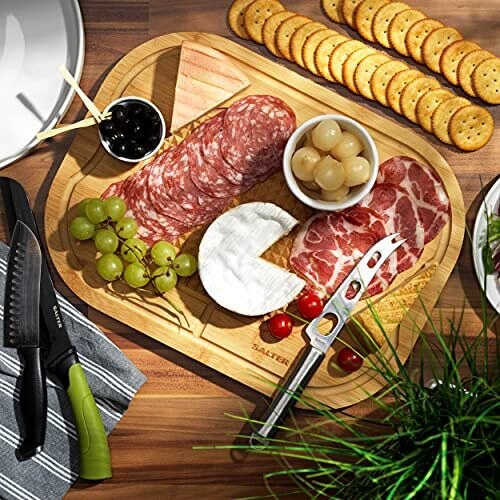 Salter BW07271 Bamboo Wooden Carving Chopping, Serving Board/Platter ...