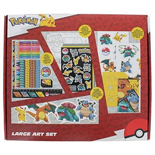 Blueprint Collections Pokemon Large Art Set | Large Stationery Set ...