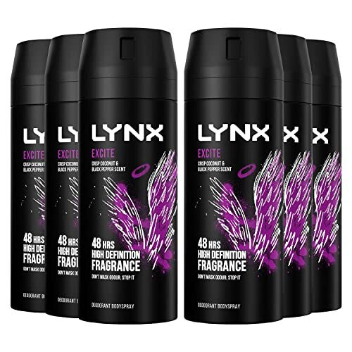 6 x Lynx Deodorant Body Spray150ml - Excite on OnBuy