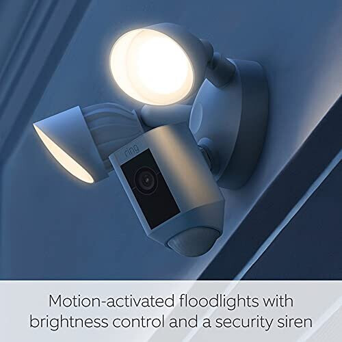 Ring Floodlight Cam Wired Plus by Amazon | Outdoor Security Camera with ...