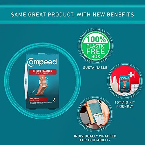 Compeed Extreme Blister Plasters, 6 Hydrocolloid Plasters, Foot ...