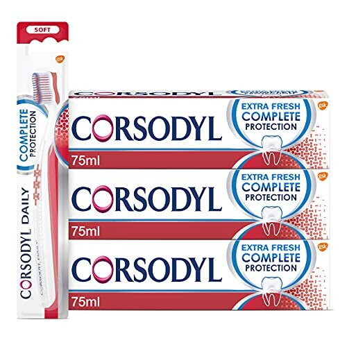 Corsodyl Gum Care Toothpaste And Toothbrush Multipack, Regime Kit (1 x ...