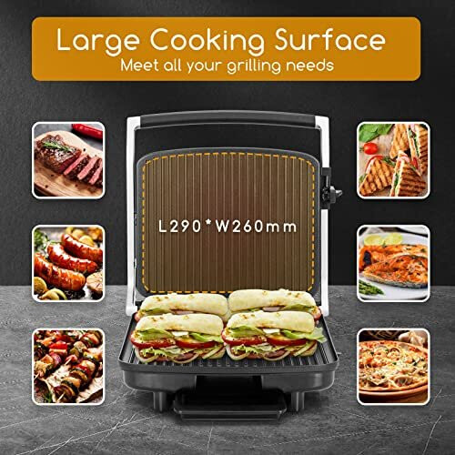 Aigostar Sandwich Toaster Toastie Maker, 2000W Large Fit Grill with ...