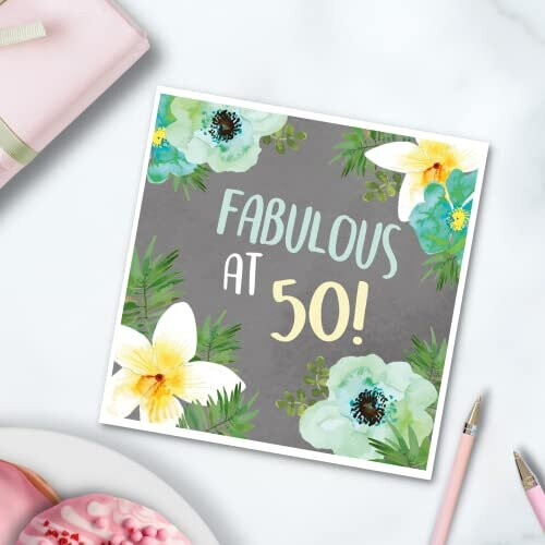 50th Birthday Card for Her, 50th Birthday Card Women, Happy 50th ...