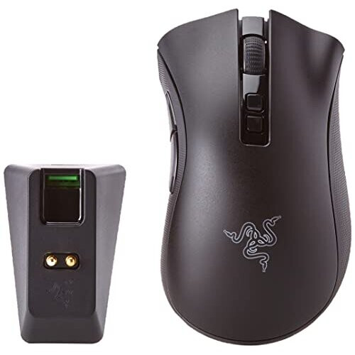 Razer DeathAdder V2 Pro with Charging Dock- Ergonomic Wireless Gaming Mouse (HyperSpeed Wireless ...