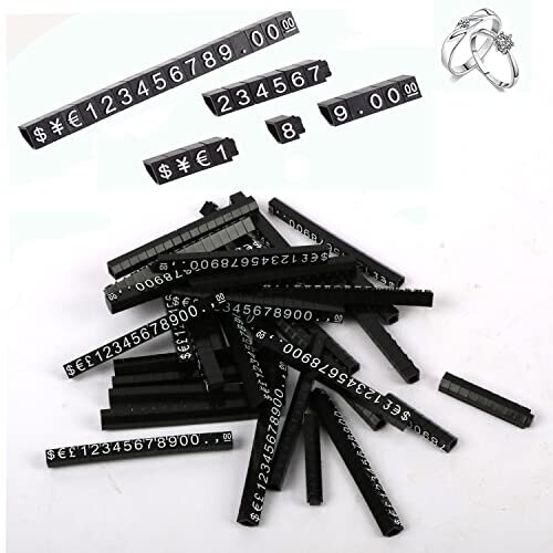 ybaymy Price Display Cube 30 Sets Adjustable Price Tag Mini Price Cubes ...