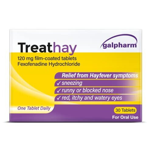 Galpharm Treathay Hayfever Relief Fexofenadine, 30 Count (Pack of 1) on ...