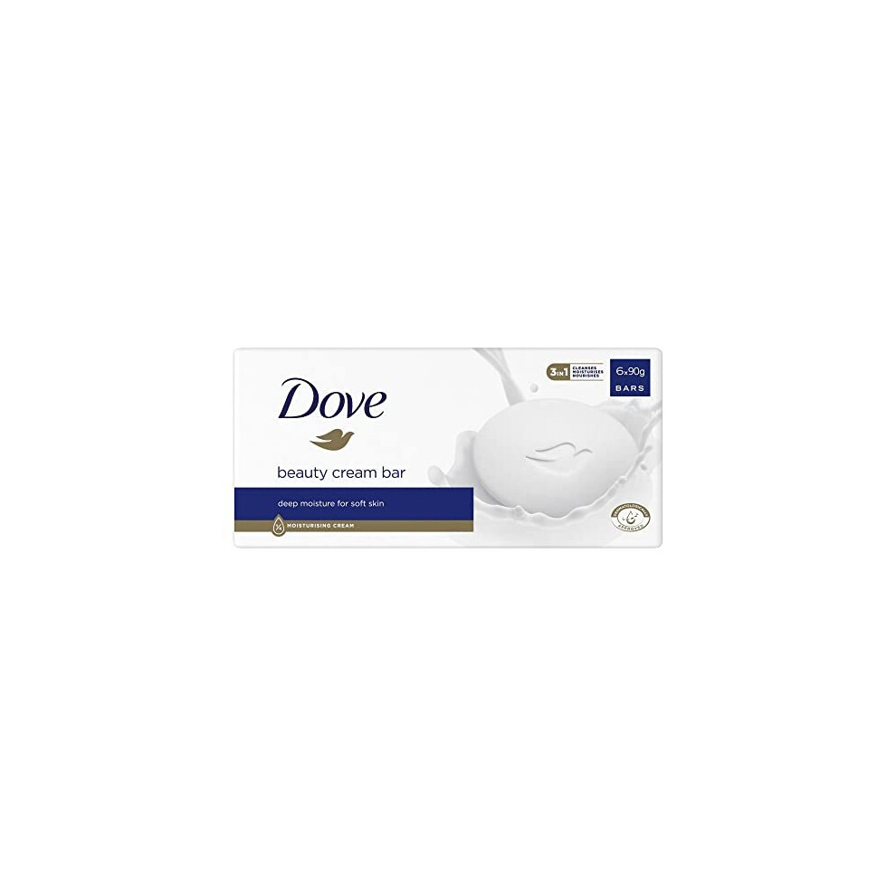 Dove Original Beauty Cream Bar 6 x 90g - Moisturising, Sulfate-free ...