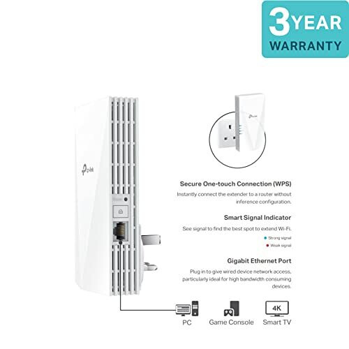 TP-Link AX3000 Dual Band Wi-Fi 6 Range Extender, Broadband/Wi-Fi ...
