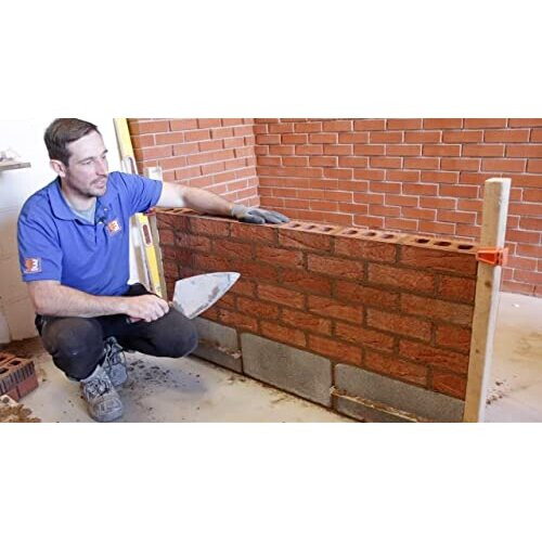 Brick Line Blocks [12 Pack] for Bricklaying Straight Bricks Orange ...