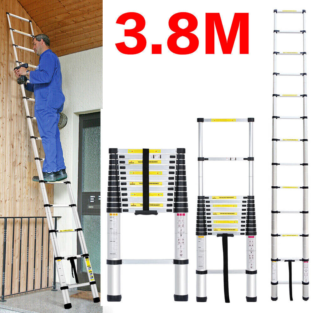 3.8M Multi-Purpose Telescopic Ladder Extension Extendable Ladder on OnBuy
