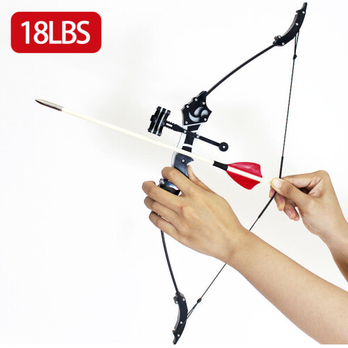 18lbs Mini Archery Recurve Bow Double Aiming Bow Arrows Real Feather ...