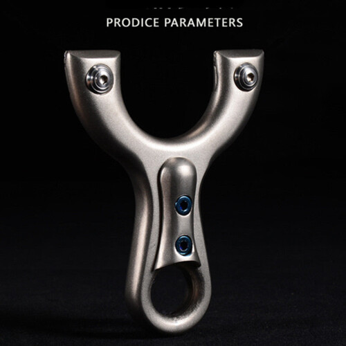 Palm in the treasure stainless steel mini slingshot flat leather ...